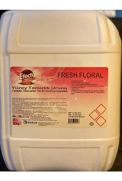 Efecto Fresh Floral Yüzey Temizleyici 20 Lt