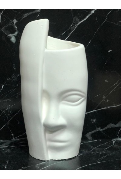 Urs Design Alçı Yüz Saksı