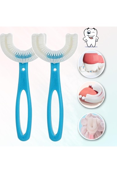 Masho Trend 2 Adet Mavi U Şekilli Yumuşak Silikon Bebek Diş Fırçası - Silikon Çocuk Diş Fırçası Masho Trend 2 Adet Mavi U Şekilli Yumuşak Silikon Bebek Diş Fırçası - Silikon Çocuk Diş Fırçası