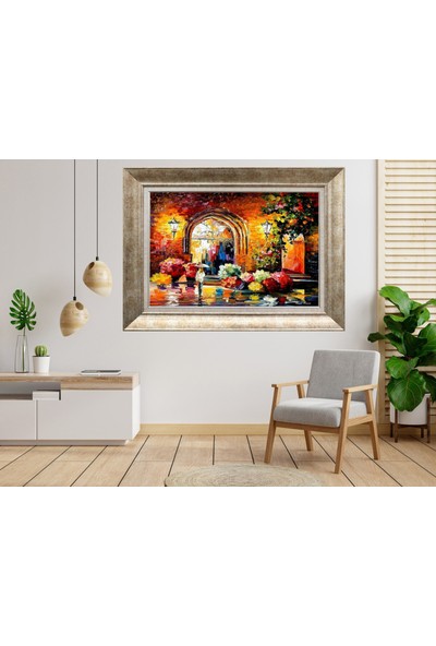 Giyense Gümüş Varaklı Dekoratif Tablo 1092