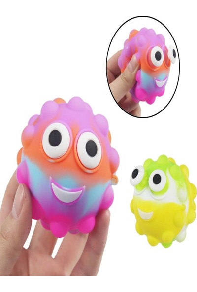 Popit Stres Topu Fırlayan Göz Fidget Stres Giderici Anahtarlıklı Eğitici Oyuncak Popit Stres Topu Fırlayan Göz Fidget Stres Giderici Anahtarlıklı Eğitici Oyuncak