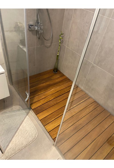 Iroko Ağaç Duş Izgarası 50-100CM Arası Kare