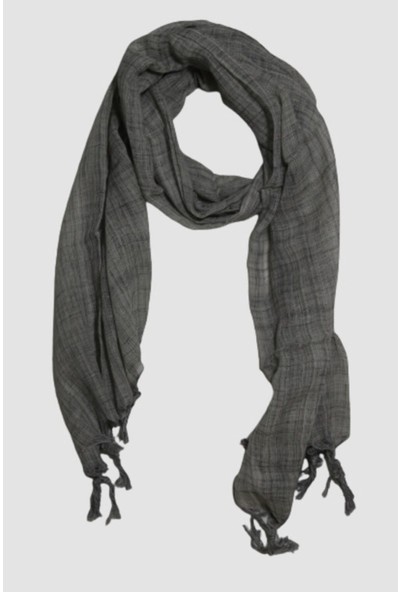Umaygroup Umay % 100 El Dokuma Unisex Şal - Fular Gri Melanj