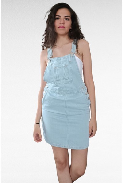 Yagmur Beren Önü Cepli Kot Etek Salopet