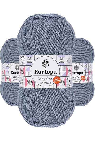 Kartopu 3 Adet Baby One Tüylenmeyen El Örgü Ipi Yünü Jeans Mavi K571 Kartopu 3 Adet Baby One Tüylenmeyen El Örgü Ipi Yünü Jeans Mavi K571