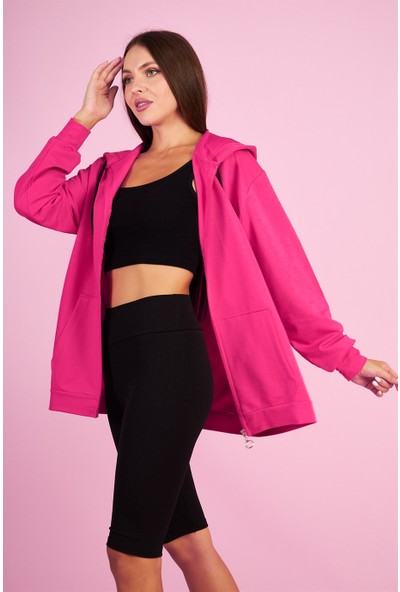 ÇokÇok Moda Fermuarlı Kapşonlu Hoodie Sweatshirt ÇokÇok Moda Fermuarlı Kapşonlu Hoodie Sweatshirt