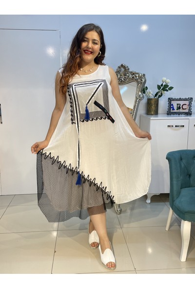 HepXL Pamuk Italyan Model Büyük Beden Elbisee HepXL Pamuk Italyan Model Büyük Beden Elbisee
