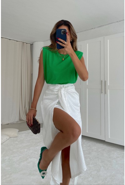 MyLove Wild Desen Saten Etek Beyaz MyLove Wild Desen Saten Etek Beyaz