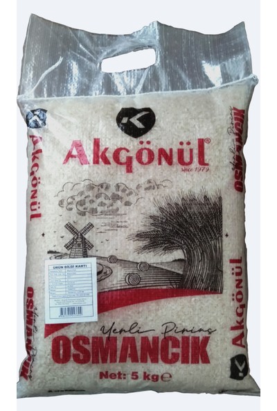 Akgönül Osmancık Pirinç 5kg Yeni Mahsül Akgönül Osmancık Pirinç 5kg Yeni Mahsül