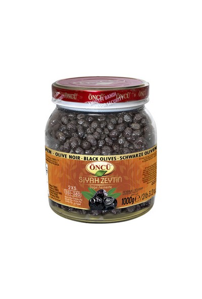 Öncü Doğal Salamura Siyah Zeytin 351-380AD/KG 1 kg Öncü Doğal Salamura Siyah Zeytin 351-380AD/KG 1 kg
