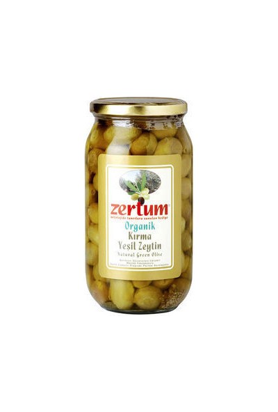 Zertum Organik Kırma Yeşil Zeytin 100-140 1 kg Zertum Organik Kırma Yeşil Zeytin 100-140 1 kg