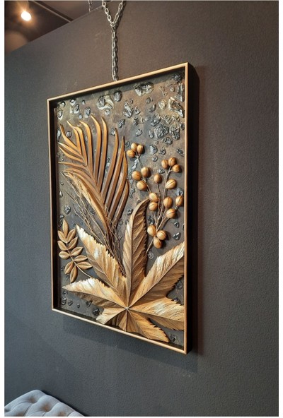 Kentin Aynası Özel Çiçek Yaprak Butik Tablo