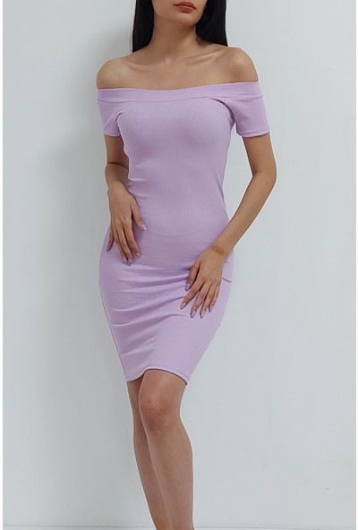 İnobag Madonna Yaka Elbise Lila İnobag Madonna Yaka Elbise Lila