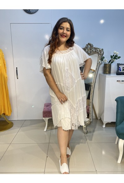 HepXL Büyük Beden Otantik Elbise