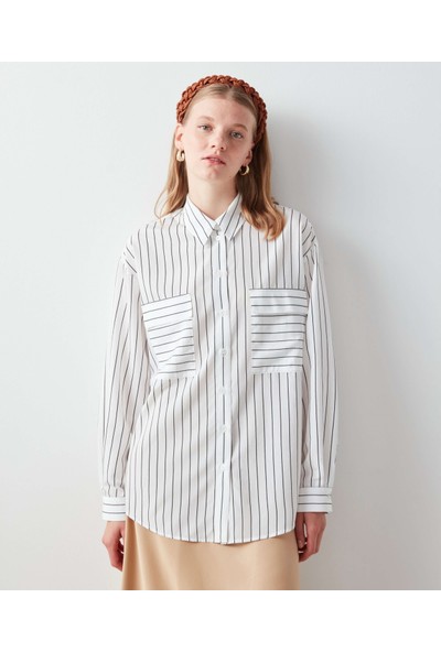 İpekyol Çizgi Desen Gömlek