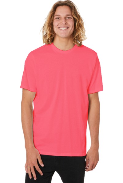 Esqudo Bisiklet Yaka Baskılı Pudra Erkek T-Shirt ESBT0001