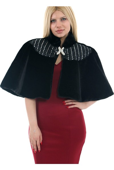 Trend Studio Redpoint RP60 Hakim Yaka Normal Kalıp Düz Siyah Kadın Suni Kürk Bolero Trend Studio Redpoint RP60 Hakim Yaka Normal Kalıp Düz Siyah Kadın Suni Kürk Bolero