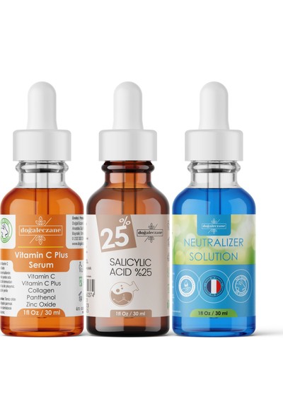 Salisilik Asit %25 Set + Vitamin C Plus Serum Salisilik Asit %25 Set + Vitamin C Plus Serum