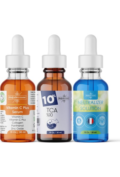 Tca Kimyasal Peeling %10 Seti + Vitamin C Plus Serum Tca Kimyasal Peeling %10 Seti + Vitamin C Plus Serum