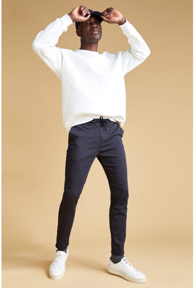 Jogger Fit Beli Bağcıklı Chino PANTOLON V3479AZ22AU