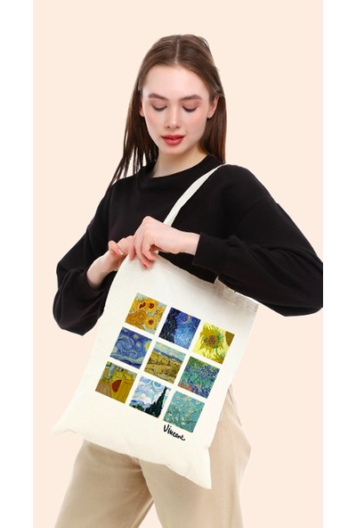 Bagand Van Gogh Collage Art Bez Çanta Vangoghkolaj Bagand Van Gogh Collage Art Bez Çanta Vangoghkolaj