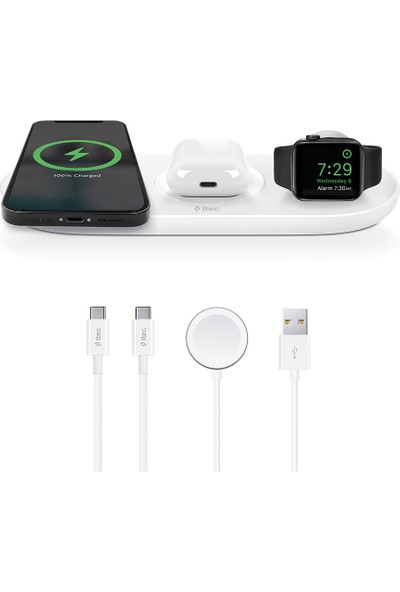 Ttec Aircharger Trio 3’ü 1 Arada iPhone + Apple Watch + Airpods Kablosuz Hızlı Şarj Aleti Ttec Aircharger Trio 3’ü 1 Arada iPhone + Apple Watch + Airpods Kablosuz Hızlı Şarj Aleti