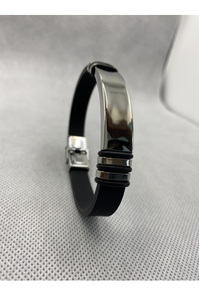 Erkek Kauçuk Çelik Bileklik