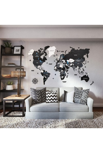 Crowart Ahşap Dünya Haritası Crowart Ahşap Dünya Haritası