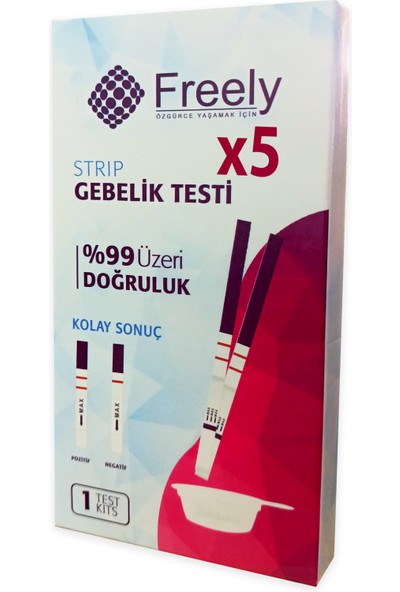 Freely Strip Hamilelik Testi 1 Adet %99 Üzeri Doğruluk Kolay Sonuç Freely Strip Hamilelik Testi 1 Adet %99 Üzeri Doğruluk Kolay Sonuç