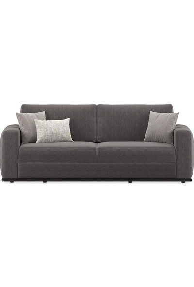 Enza Home Carino 3'lü Koltuk, Keten Dokulu - Vizon