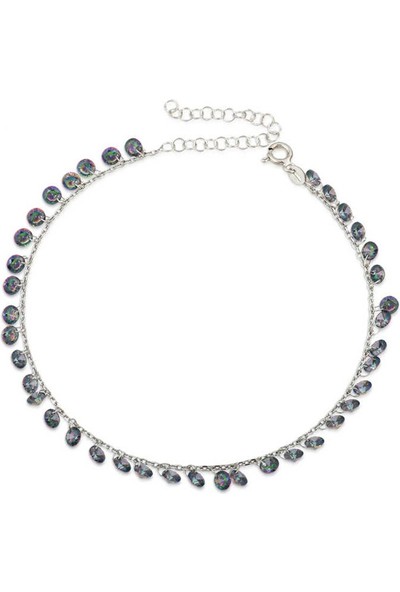 Mooije Silver Gümüş Mistik Topaz Halhal Mooije Silver Gümüş Mistik Topaz Halhal