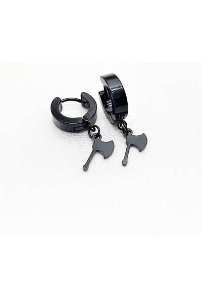 Tükkan Accessories 316L Cerrahi Çelik Siyah Kaplama Balta Figür Igneli Çelik Küpe Tükkan Accessories 316L Cerrahi Çelik Siyah Kaplama Balta Figür Igneli Çelik Küpe