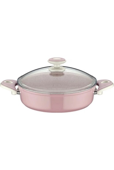 Taç Granit Plus Karnıyarık Tencere 28 cm Pembe