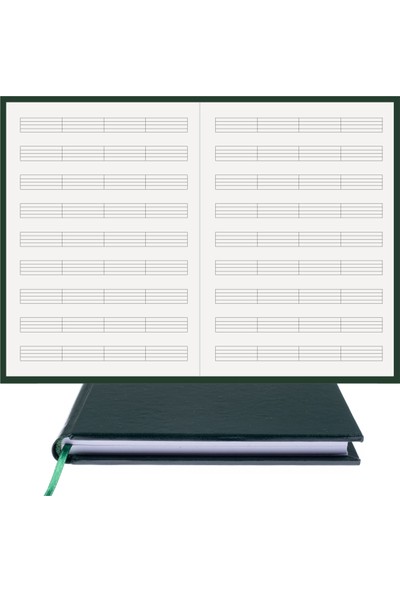 Bi Defter Müzik Nota Defteri (Anahtarsız 4 Kesik Çizgili) El Dikişi, Termo Deri A/5 Bi Defter Müzik Nota Defteri (Anahtarsız 4 Kesik Çizgili) El Dikişi, Termo Deri A/5
