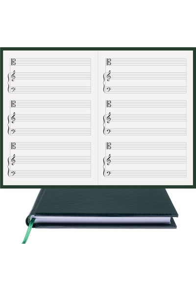 Bi Defter Piyano Nota Defteri (Kadro Piyano Org) El Dikişi, Termo Deri A/5 Bi Defter Piyano Nota Defteri (Kadro Piyano Org) El Dikişi, Termo Deri A/5