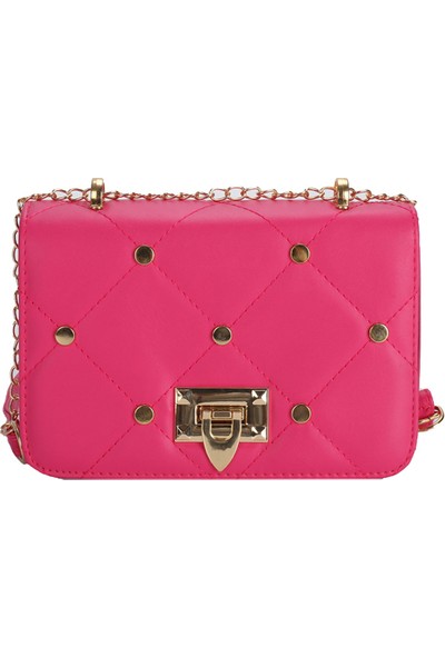 Btm Kadın Deri Görünümlü Omuz Çantası - Kırmızı (Yurt Dışından)