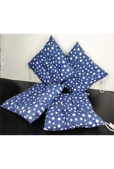 Pembis Consept 4'lü Sandalye Minderi Mavi Pembis Consept 4'lü Sandalye Minderi Mavi