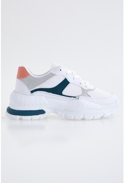 Tommy Life Zümrüt Bağcıklı Yüksek Taban Günlük Kadın Spor Ayakkabı - 89077