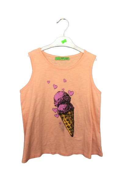 BebePan Dondurma Baskılı Kolsuz Body BebePan Dondurma Baskılı Kolsuz Body