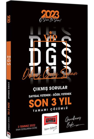 Yargı Yayınevi DGS 2023 Son 3 Yıl Tamamı Çözümlü Çıkmış Sınav Soruları Yargı Yayınevi DGS 2023 Son 3 Yıl Tamamı Çözümlü Çıkmış Sınav Soruları