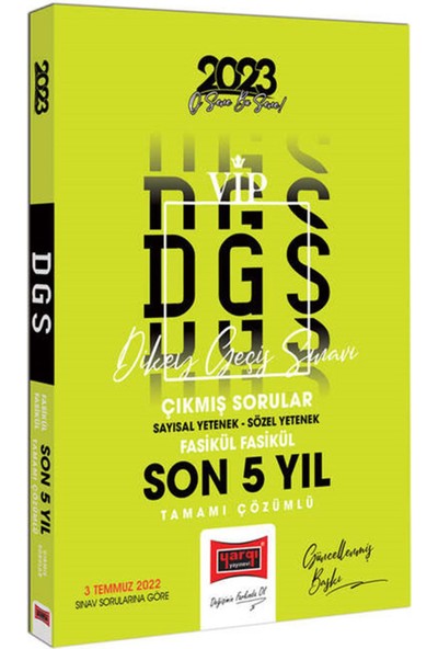Yargı Yayınevi DGS 2023 Son 5 Yıl Tamamı Çözümlü Fasikül Fasikül Çıkmış Sınav Soruları Yargı Yayınevi DGS 2023 Son 5 Yıl Tamamı Çözümlü Fasikül Fasikül Çıkmış Sınav Soruları