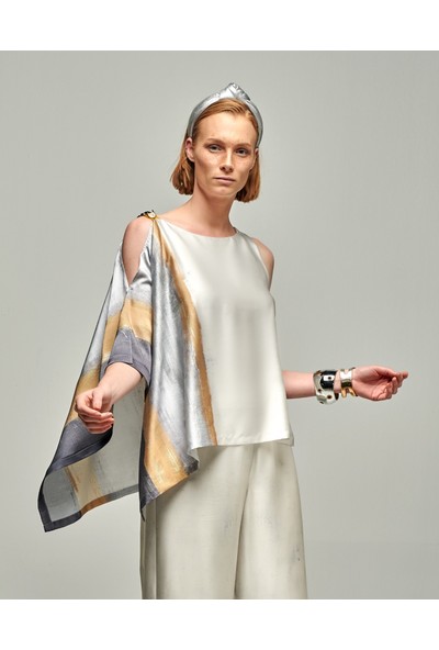 Mianotte Mianotte- Taş Işleme Bluz Kemik