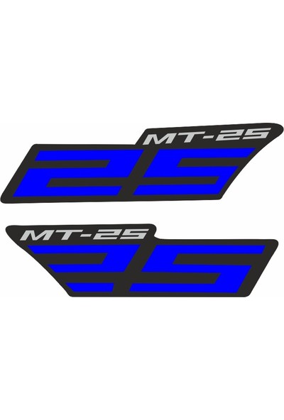 Gogomoto Yamaha Mt-25 Uyumlu Mavi Yan Stıcker Set Gogomoto Yamaha Mt-25 Uyumlu Mavi Yan Stıcker Set