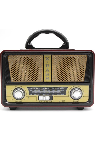 Robeve Serisi M-112 Bt Bluetooth Hoparlör Şarjlı Kablosuz Nostaljik Hoparlör Radyolu Hoparlör Bluetooth - Radyo - USB - Sd Kart Robeve Serisi M-112 Bt Bluetooth Hoparlör Şarjlı Kablosuz Nostaljik Hoparlör Radyolu Hoparlör Bluetooth - Radyo - USB - Sd Kart