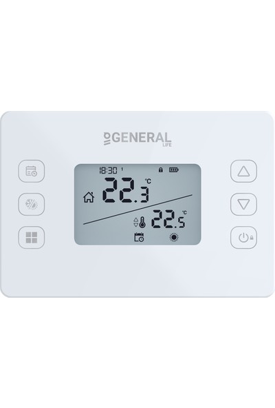 General Solara 330S Haftalık Programlı Kablolu Oda Termostatı General Solara 330S Haftalık Programlı Kablolu Oda Termostatı