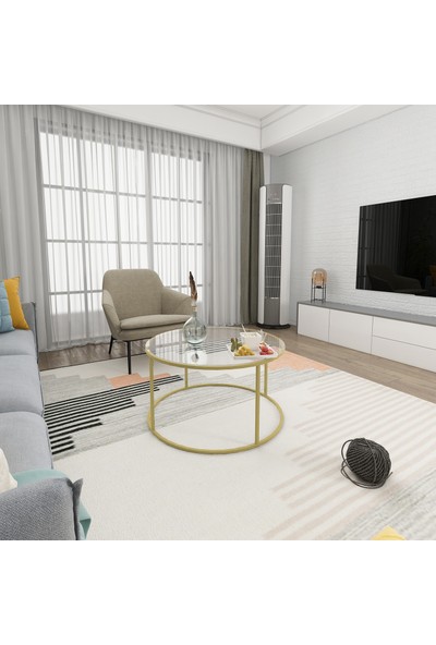 Dekopratik Berlin Orta Sehpa Gold Dekopratik Berlin Orta Sehpa Gold