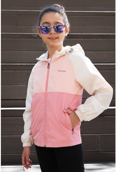 Pina Kids Kız Çocuk Kapüşonlu Yağmurluk 7-11 Yaş