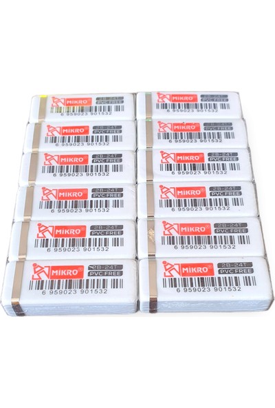 Cmk Mikro 2B-24T Beyaz Silgi 12'li Paket Cmk Mikro 2B-24T Beyaz Silgi 12'li Paket