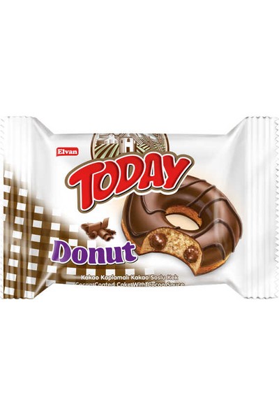 Elvan Today Donut Kek Kakaolu 35 gr 24'lü Elvan Today Donut Kek Kakaolu 35 gr 24'lü