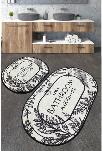 Buena Banyo Halısı Djt 2 Li Set Yıkanabilir